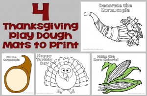 4 Printable Thanksgiving Play Dough Mats – About Family Crafts